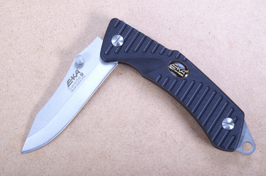 EKA Klappmesser Swede 9 mit Clip inklusive Tool zum schärfen und Feuer ...