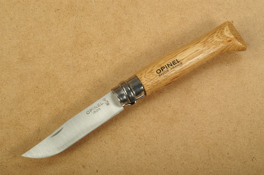 Opinel Messer Classic No. 8 Eiche in rostfrei mit "Virobloc" kaufen